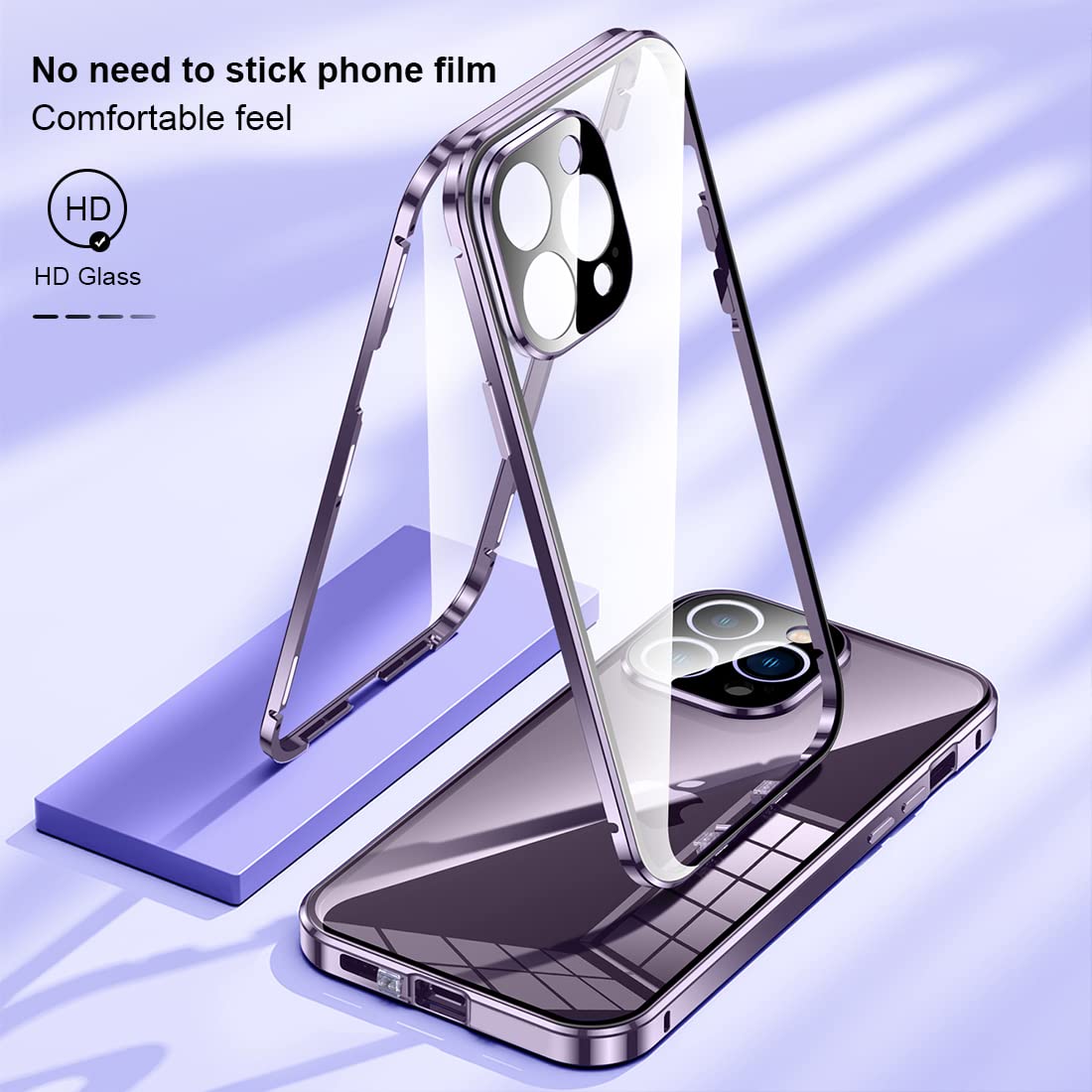 Magnetic Tempered Glass Double-Sided Phone Case For iPhone – Lovreko