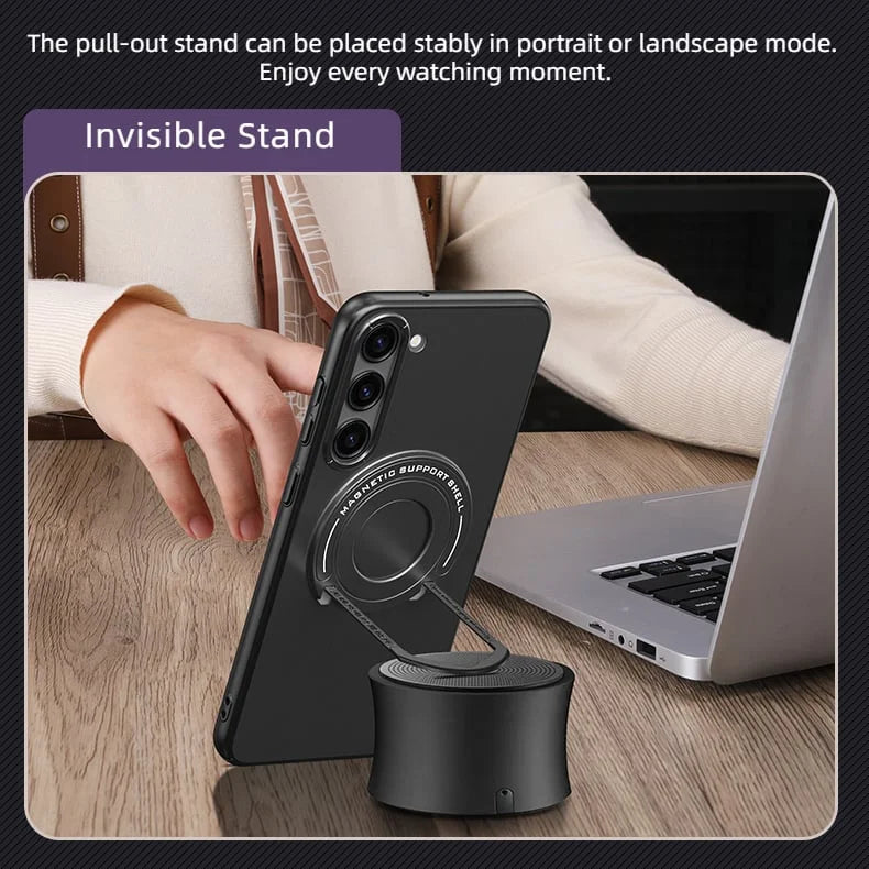 Suitable For Samsung S23 Series Matte Invisible Stand Magnetic Case ...